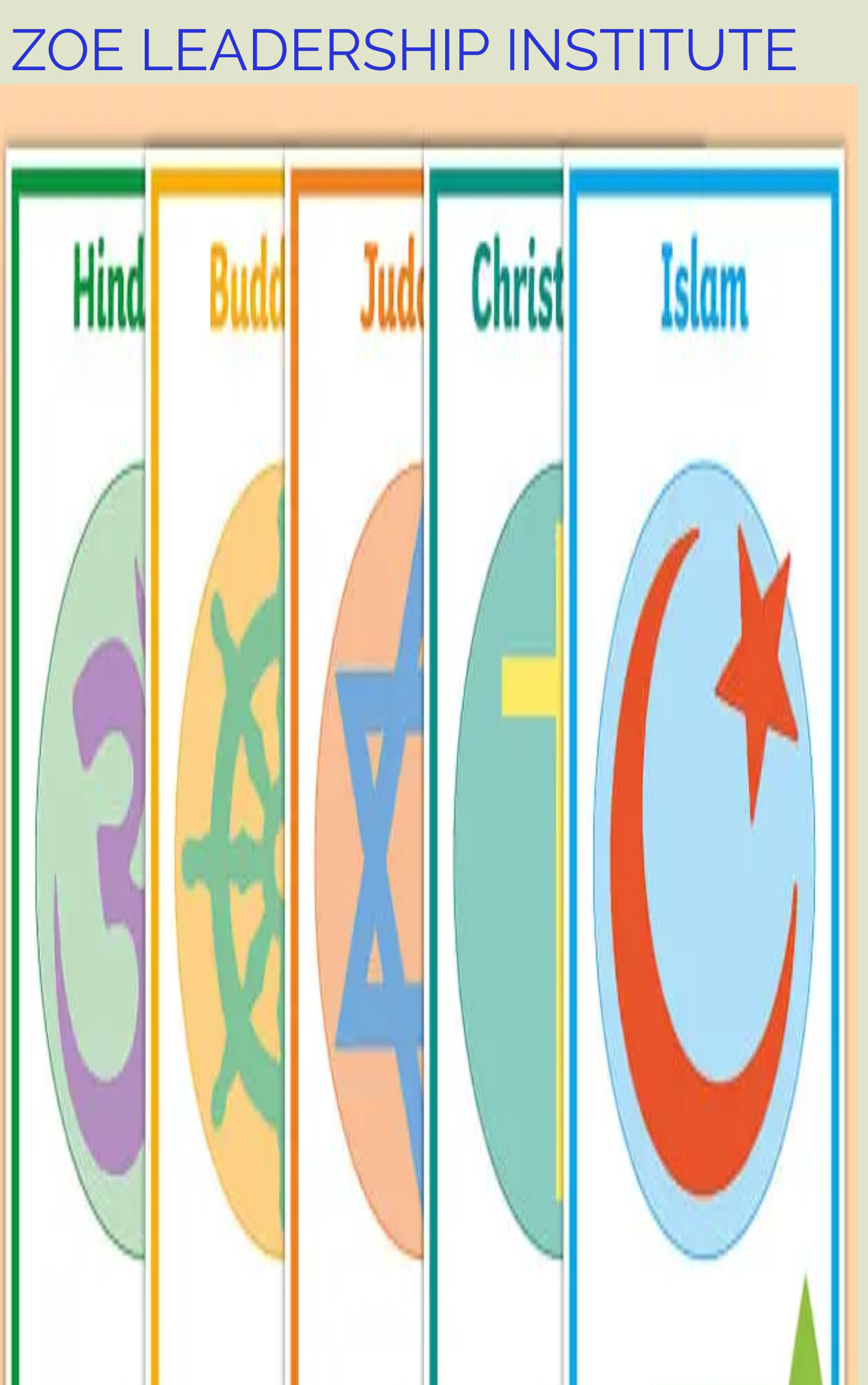 MAJOR RELIGION – Zoe Leadership Institute